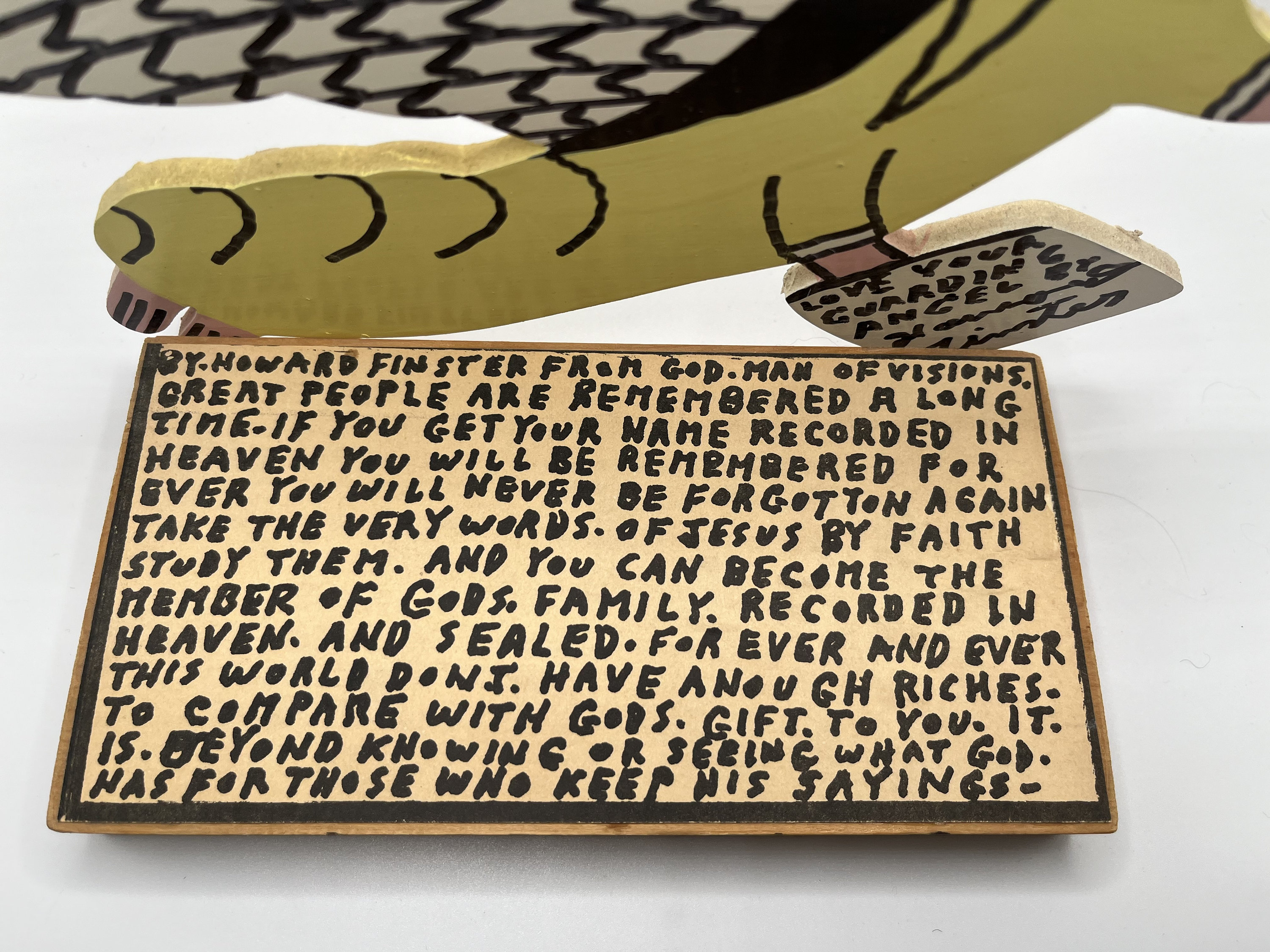 Reverend Howard Finster Original 1991 Wood Cut Out Guardian Angel - Etsy