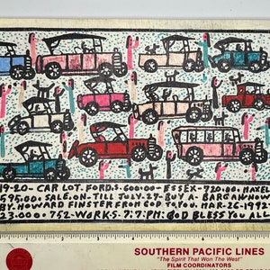 Reverend Howard Finster 1992 Original Wood Cut Out 1920's Cars - Etsy