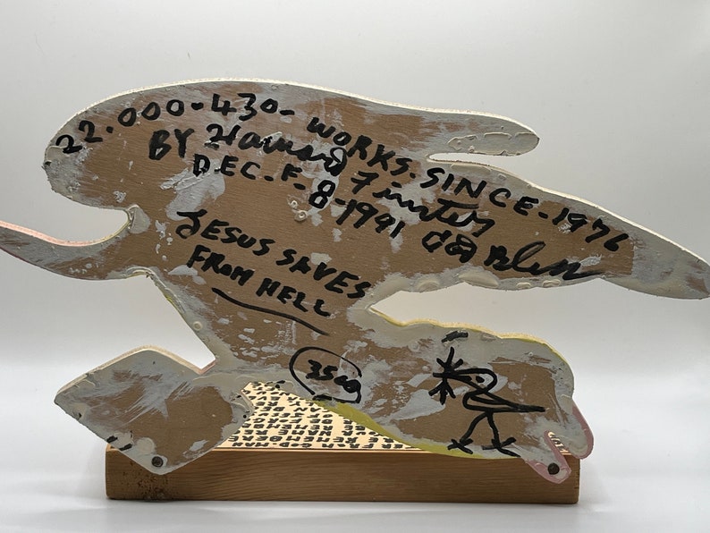 Reverend Howard Finster Original 1991 Wood Cut Out Guardian Angel - Etsy