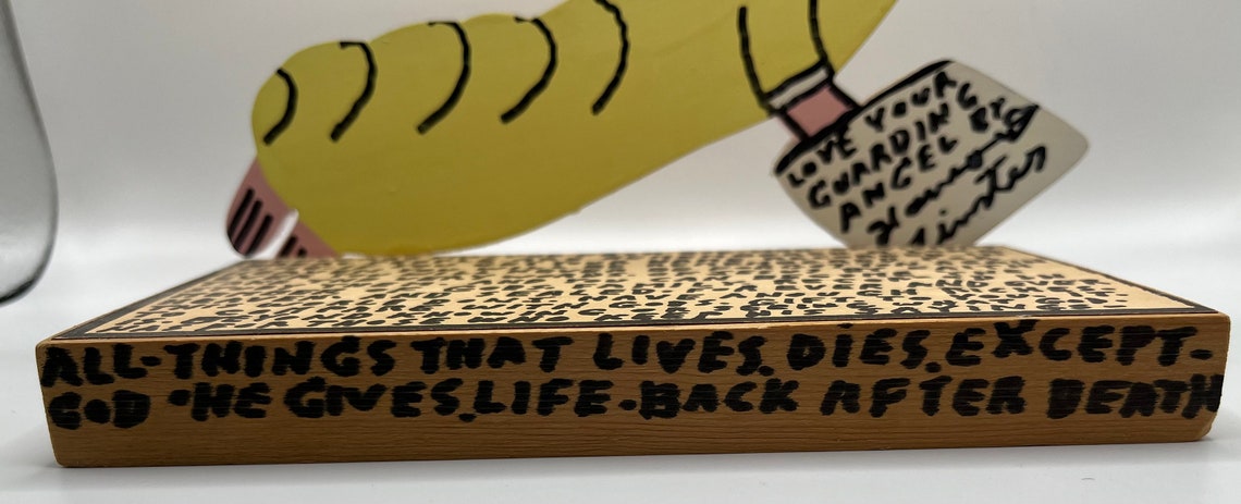 Reverend Howard Finster Original 1991 Wood Cut Out Guardian Angel - Etsy