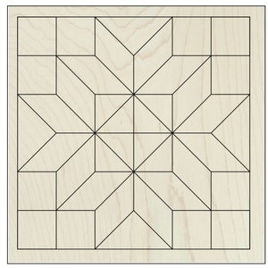 Diamond Flower Wooden Barn Quilt Block, DIY Kits for Adults Unfinished ...