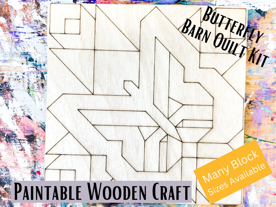 Butterfly Barn Quilt Block Wood, Nature Quilt Block, Barn Quilt Kit ...