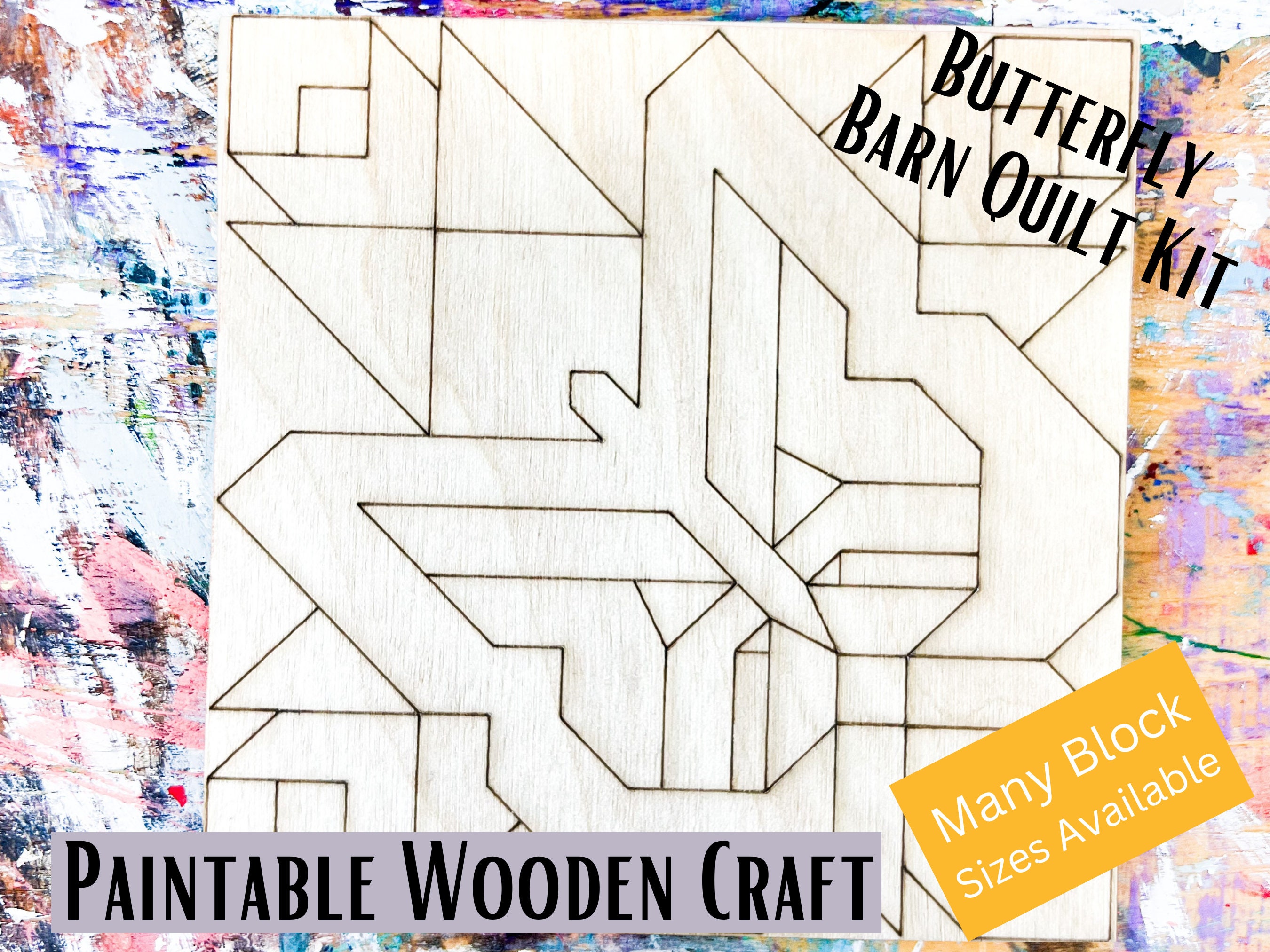 Butterfly Barn Quilt Block Wood, Nature Quilt Block, Barn Quilt Kit ...