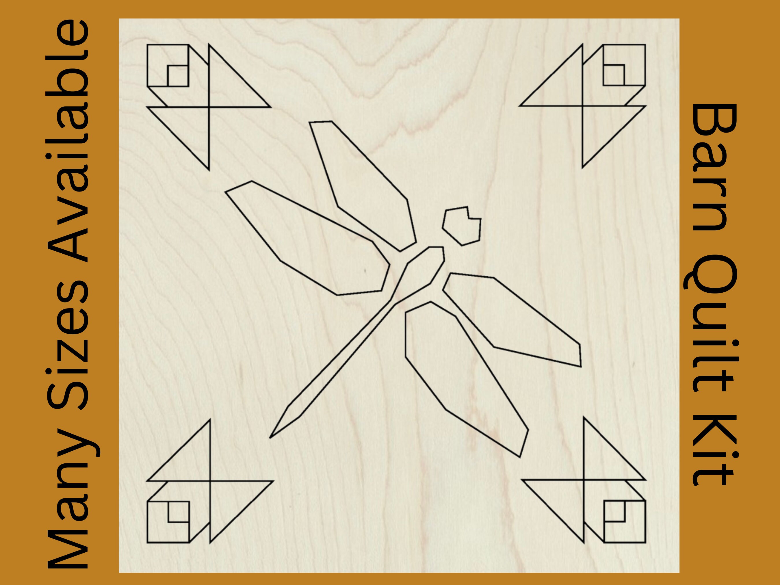 Dragonfly Barn Quilt Pattern to Paint, Nature Quilt Block, Many Sizes ...