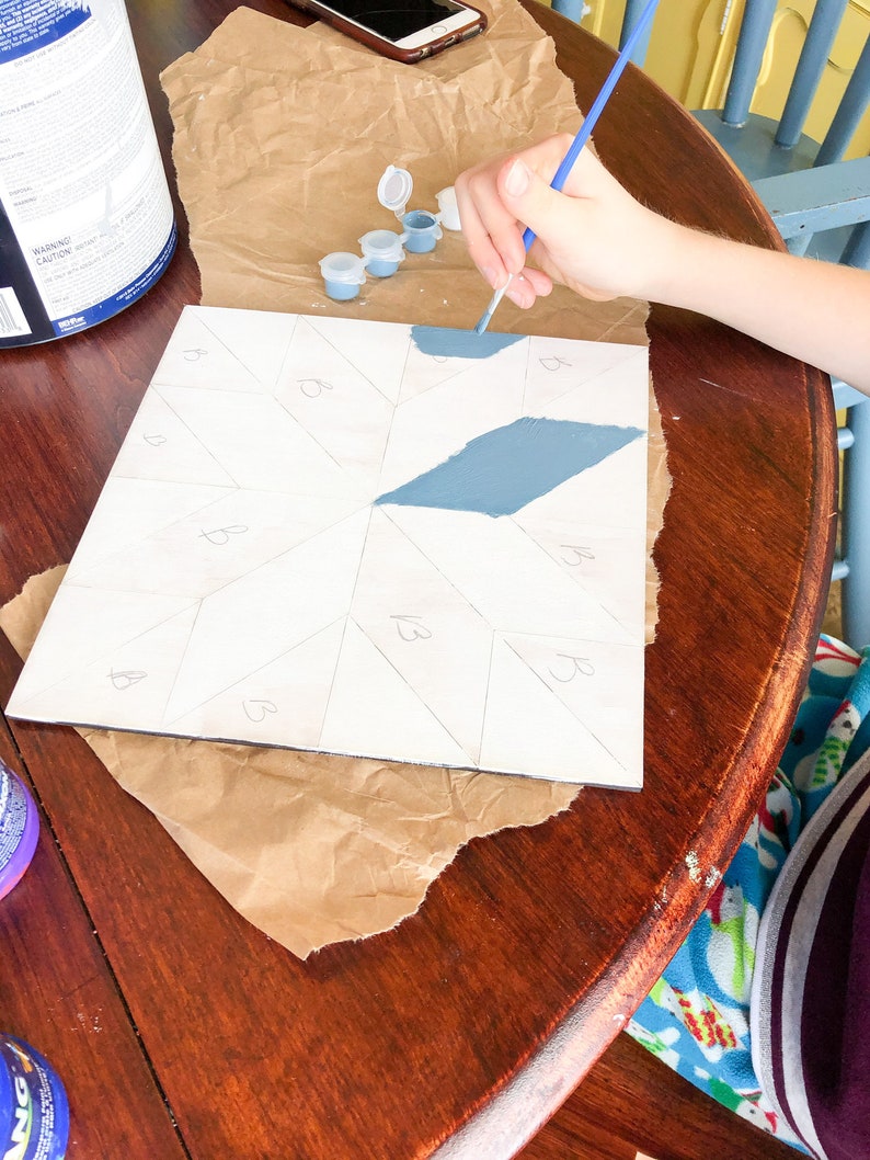 HST Star Wooden Barn Quilt Block Half Square Triangle DIY - Etsy