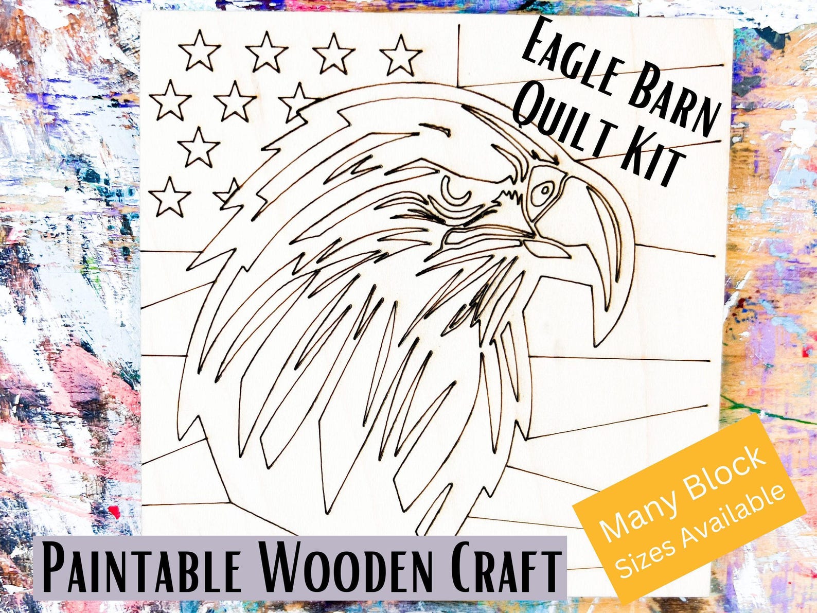 Bald Eagle Quilt Pattern: Patriotic DIY Barn Quilting Kit for Adults ...