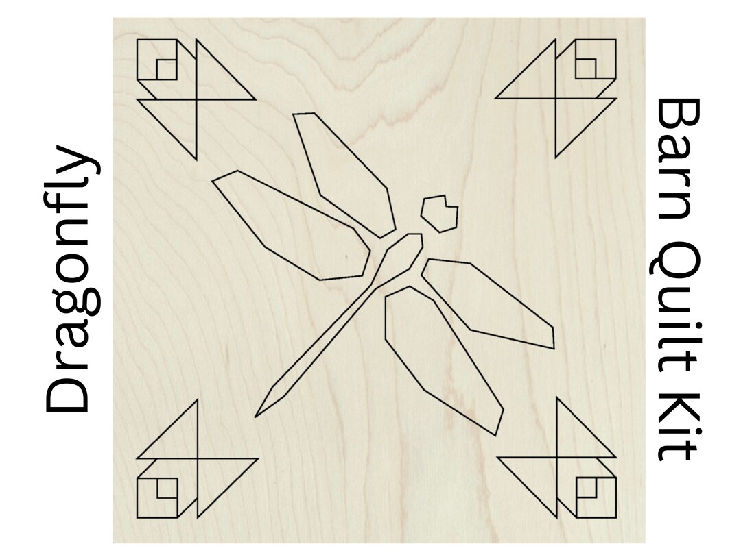 Dragonfly Wooden Barn Quilt Block, DIY Kits for Adults Unfinished Barn ...