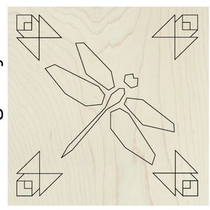 Dragonfly Wooden Barn Quilt Block, DIY Kits for Adults Unfinished Barn ...