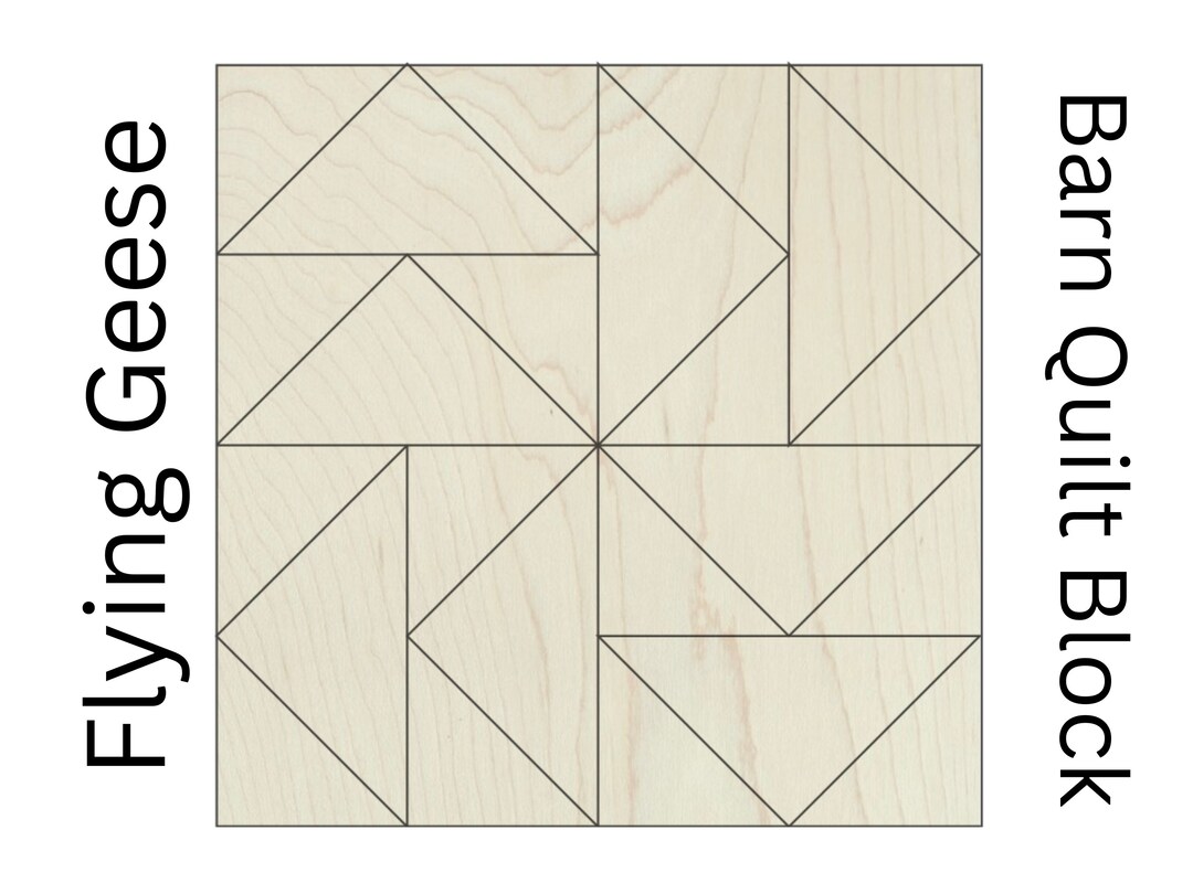 Flying Geese Wooden Barn Quilt Block, Triangle DIY Kits for Adults ...