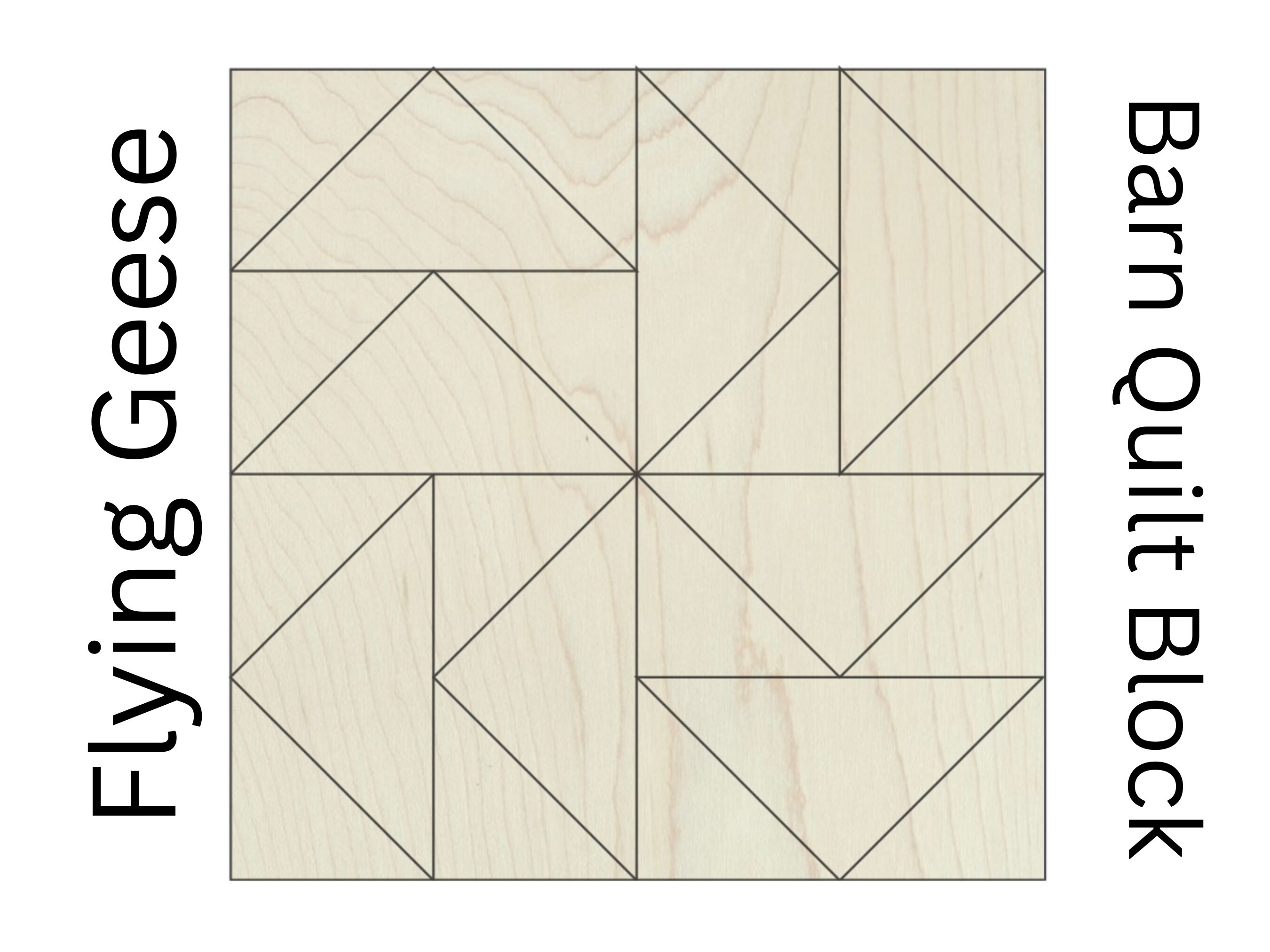 Flying Geese Wooden Barn Quilt Block, Triangle DIY Kits for Adults ...