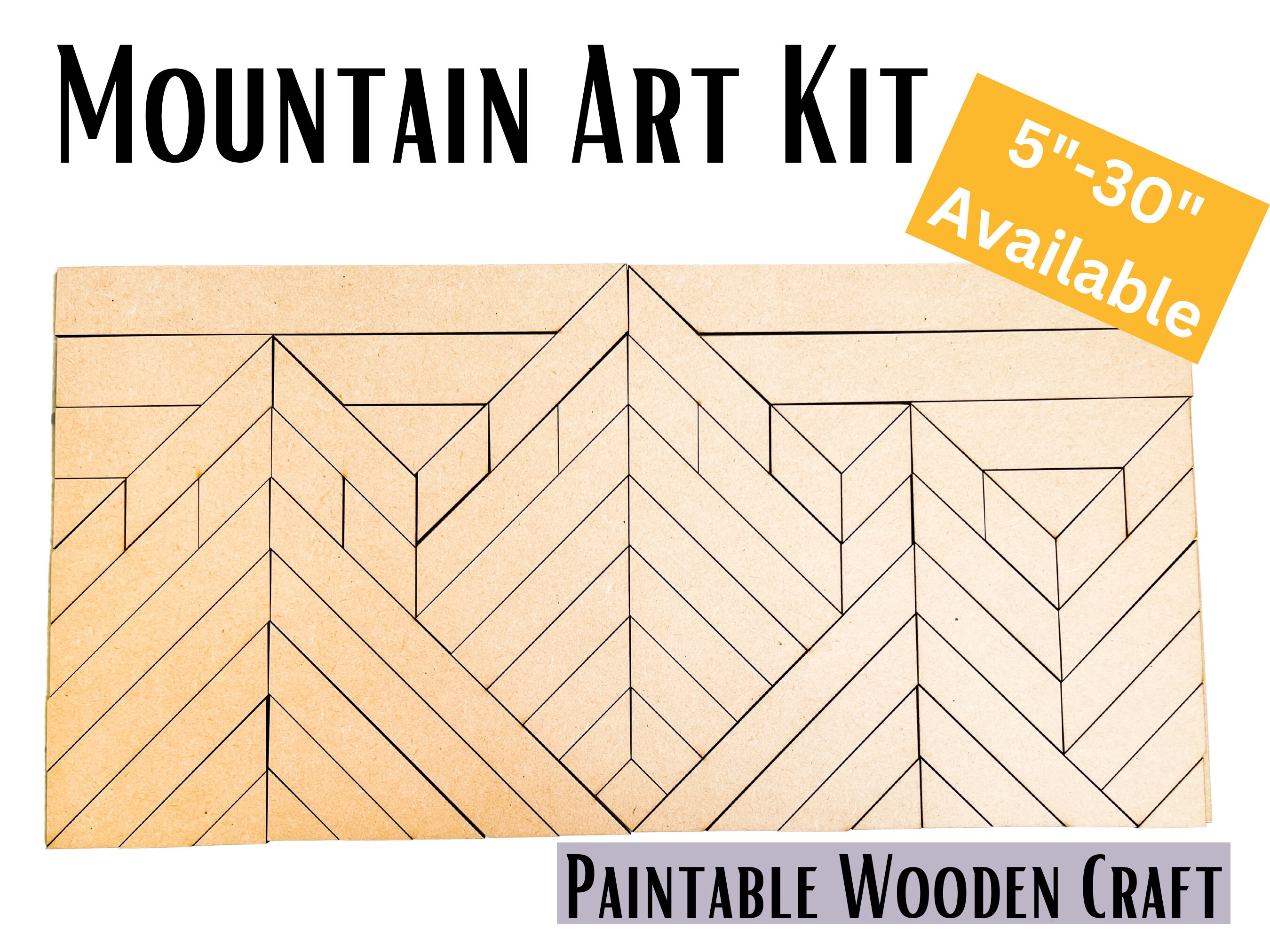 Mountain Art Wooden Wall Art, National Park DIY Kits for Adults ...