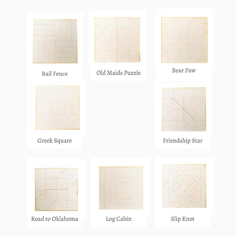 Wooden Quilt Block | Paint Quilt Block Mosaic Sing Kit | Flower, Stars ...