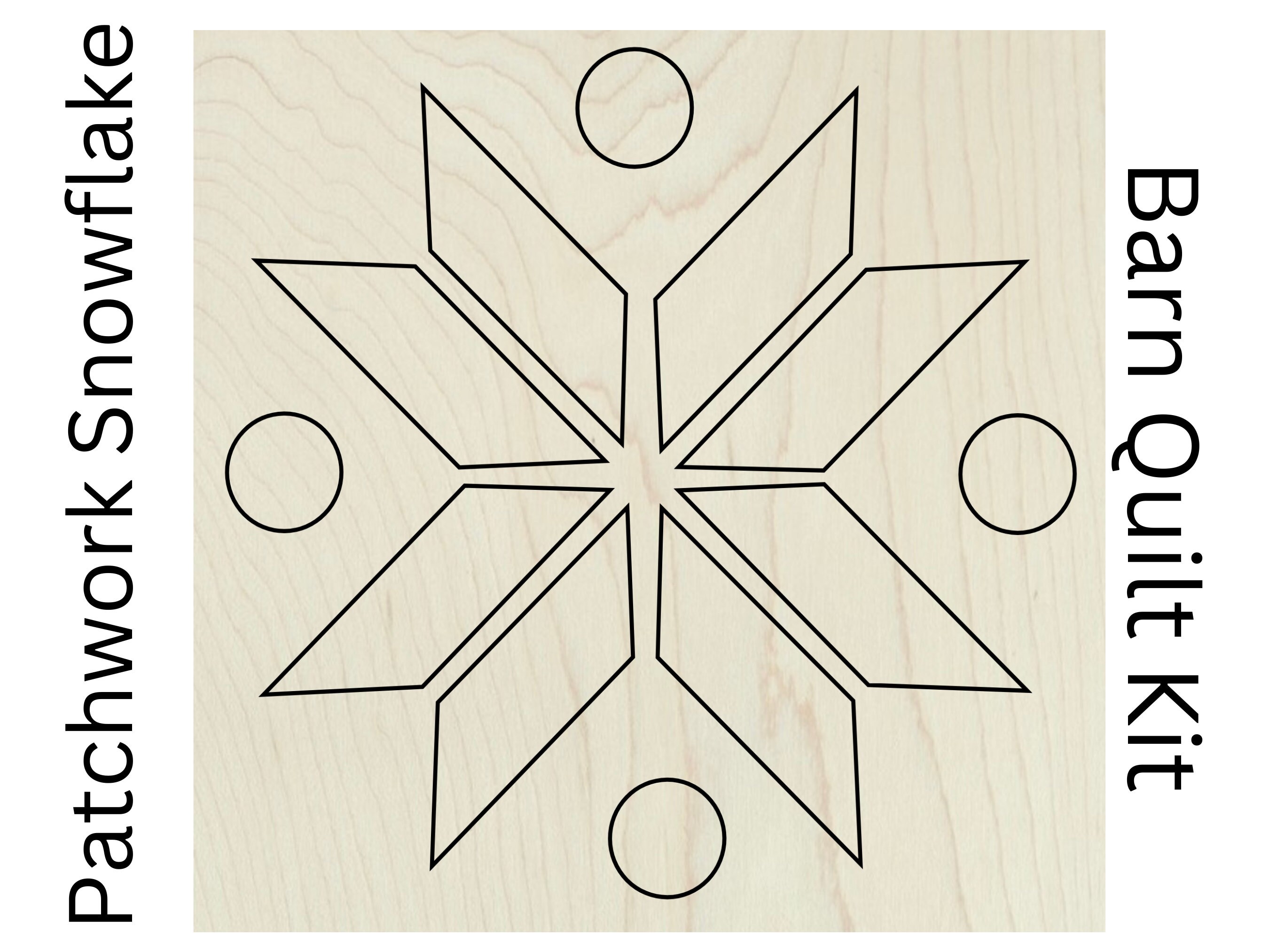 Patchwork Snowflake Quilt Wooden Barn Block, DIY Kits for Adults ...