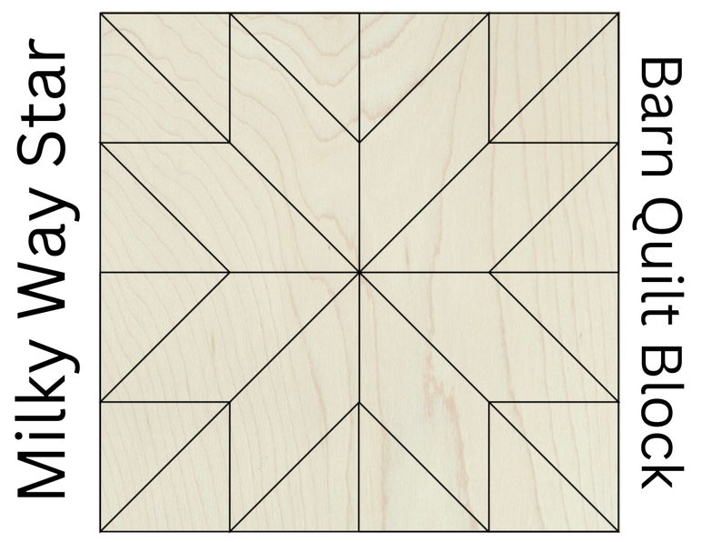 Milky Way Star Wooden Barn Quilt Block, DIY Kits for Adults Unfinished ...