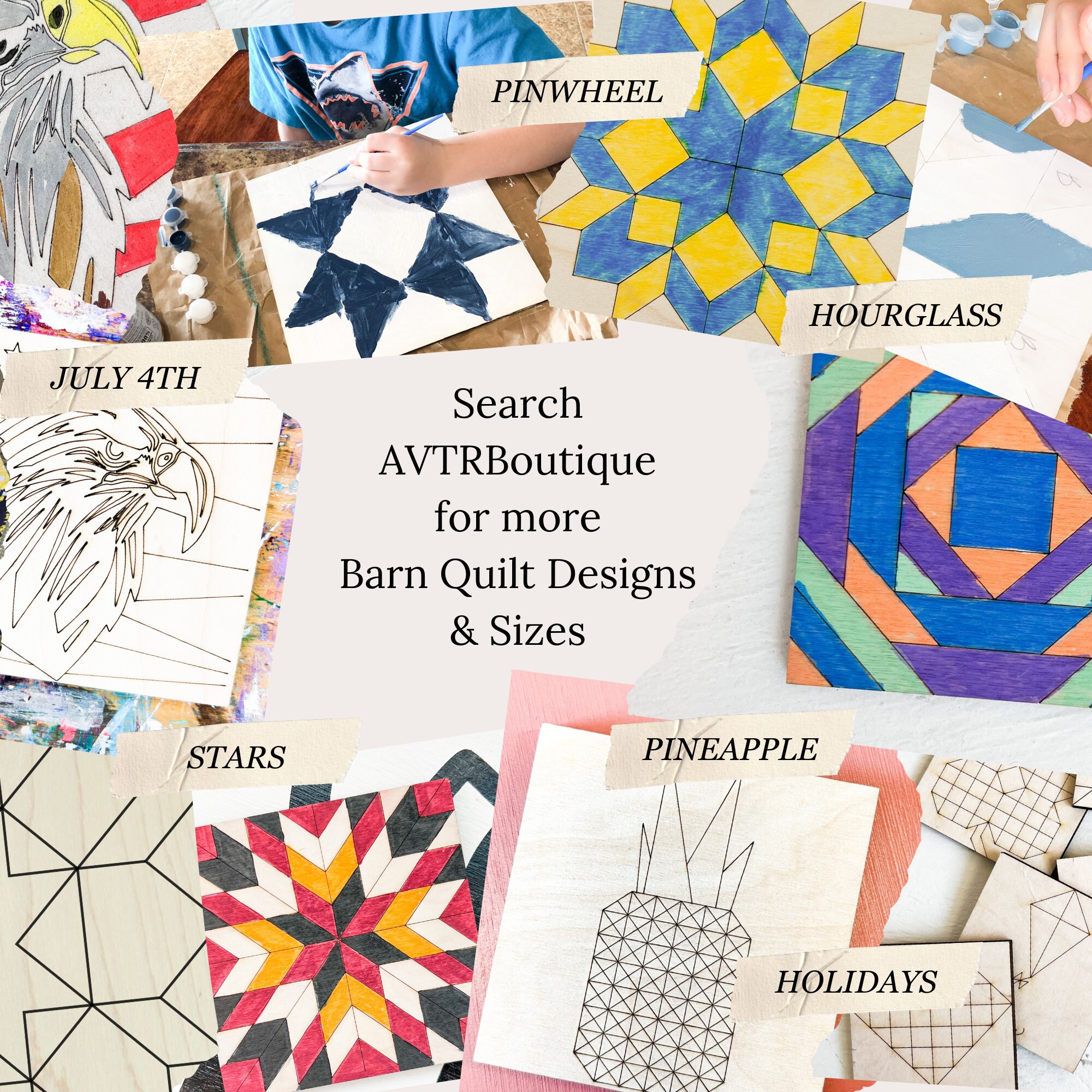 Bald Eagle Barn Quilt Pattern, Patriotic Quilt Block, 4th of July Barn ...