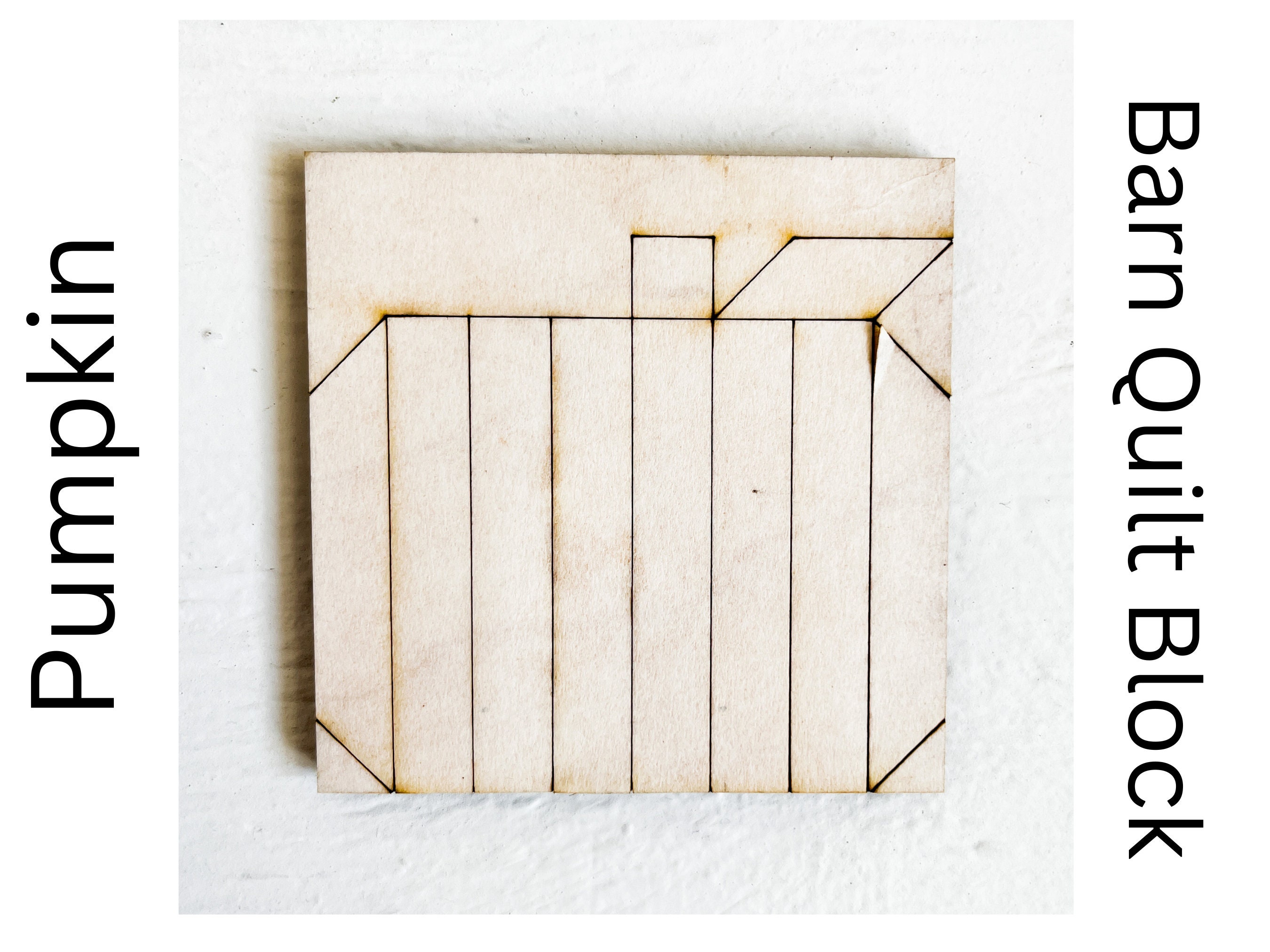 Pumpkin Barn Quilt Kit, Triangle Quilt Block, Fall Barn Quilt Pattern ...