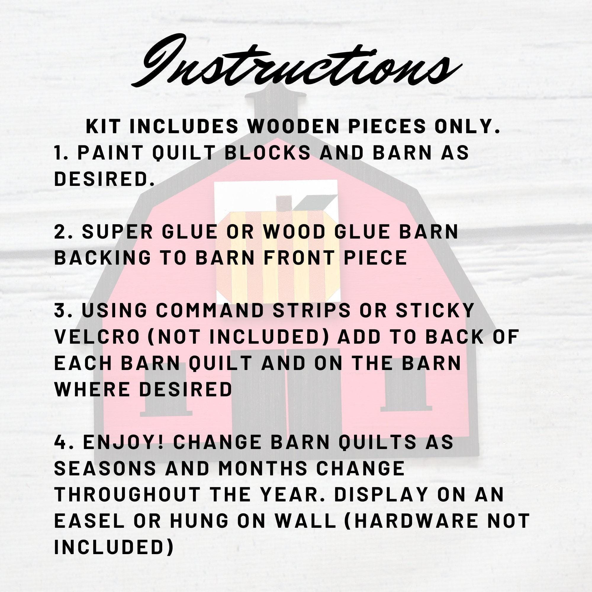 Barn Quilt Block Interchangeable Sign DIY Kit: Adults Craft Project ...