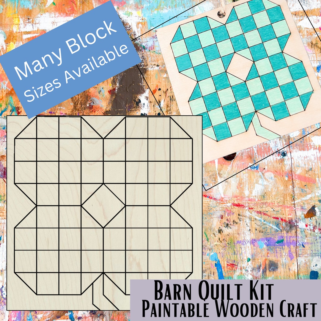 Clover Wooden Barn Quilt Block, DIY Kits for Adults, Shamrock ...