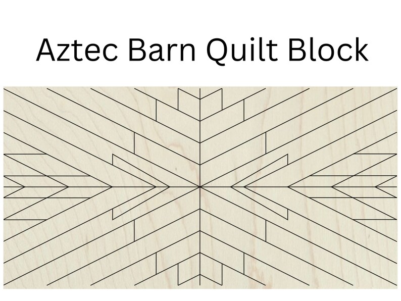 Aztec Wooden Barn Quilt Block, Rectangle DIY Kits for Adults Unfinished ...