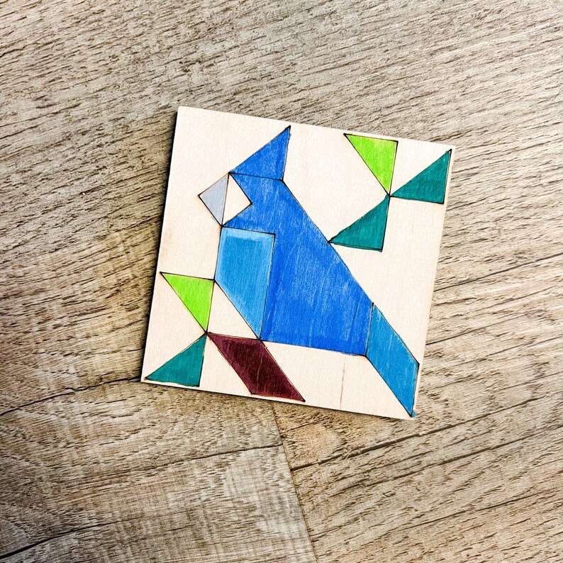 Blue Jay Wooden Barn Quilt Block: Unfinished DIY Kit - Etsy