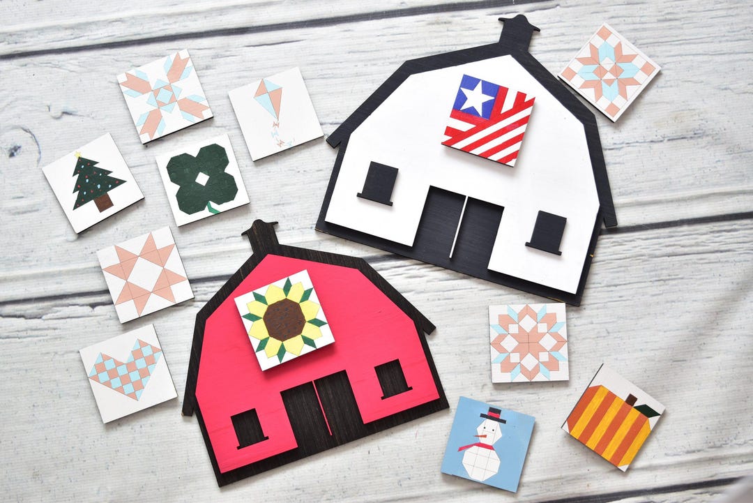 Barn Quilt Block Interchangeable Sign DIY Kit: Adults Craft Project ...