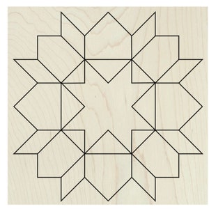 Swoon Flower Star Wooden Barn Quilt Block, DIY Kits for Adults ...