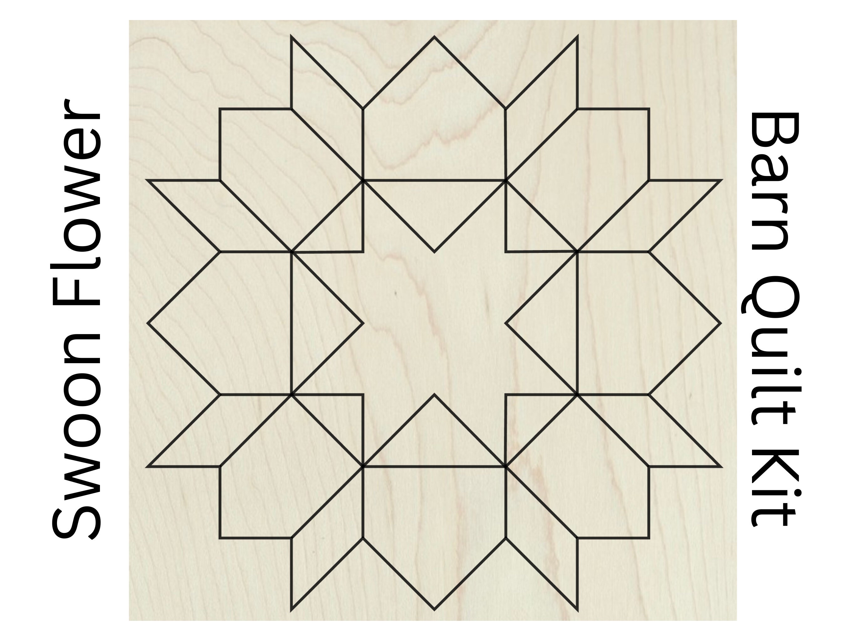 Swoon Flower Star Wooden Barn Quilt Block, DIY Kits for Adults ...