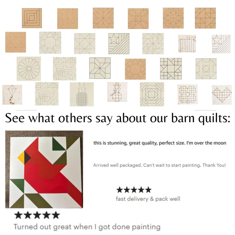 Butterfly Barn Quilt Block: Ready to Paint Craft Kit - Etsy