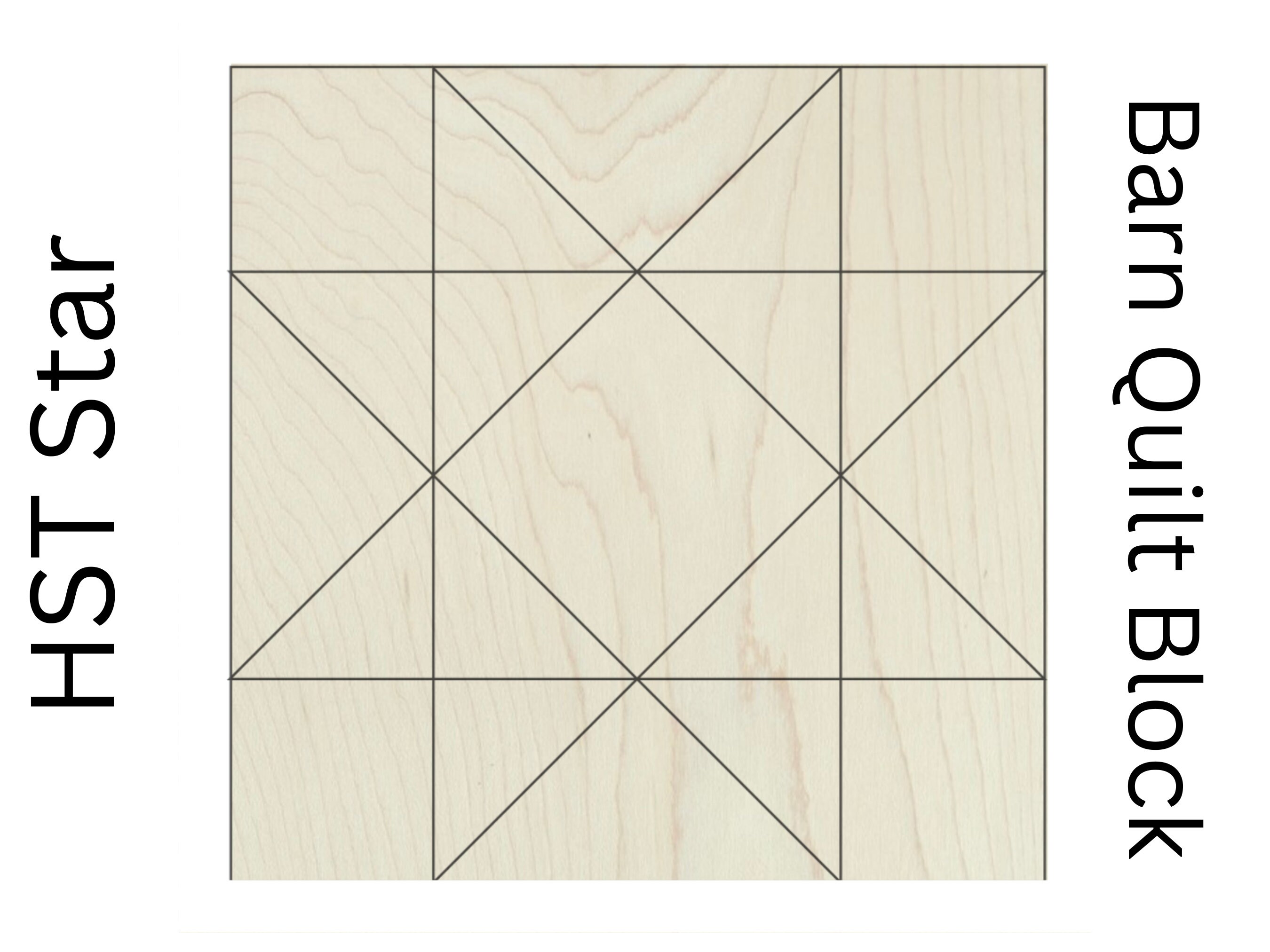 HST Star Wooden Barn Quilt Block, Half Square Triangle DIY Kits for ...