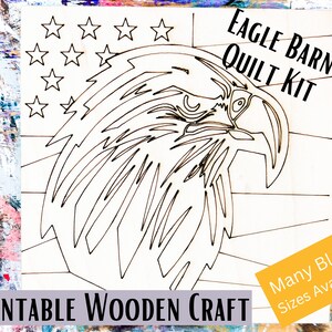 Bald Eagle Barn Quilt Pattern, Patriotic Quilt Block, 4th of July Barn ...