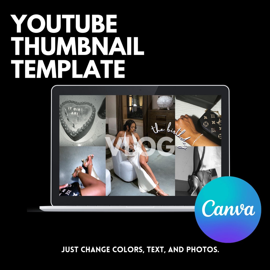 Youtube Thumbnail Canva Template - Etsy