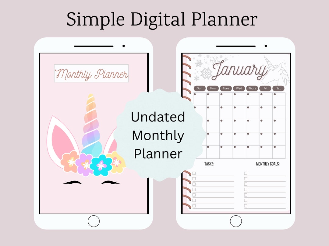 Simple Digital Planner - Etsy