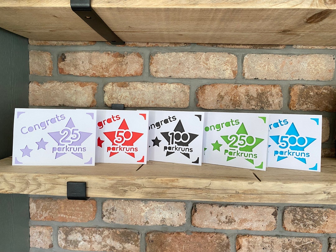 Hand Crafted Parkrun Milestone Congratulations Card - Etsy UK