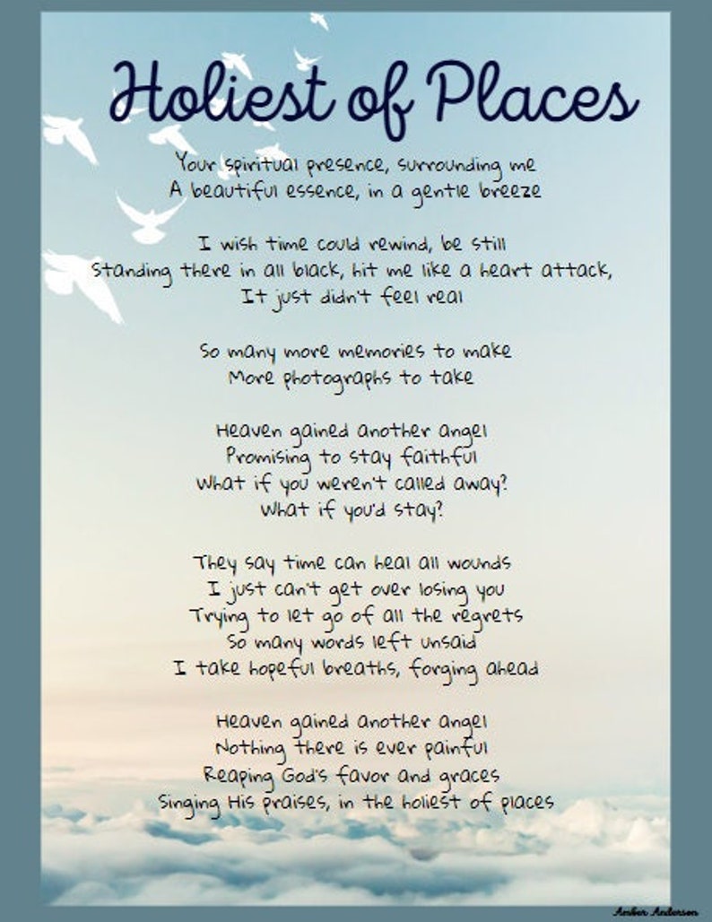Holiest of Places Poem - Etsy