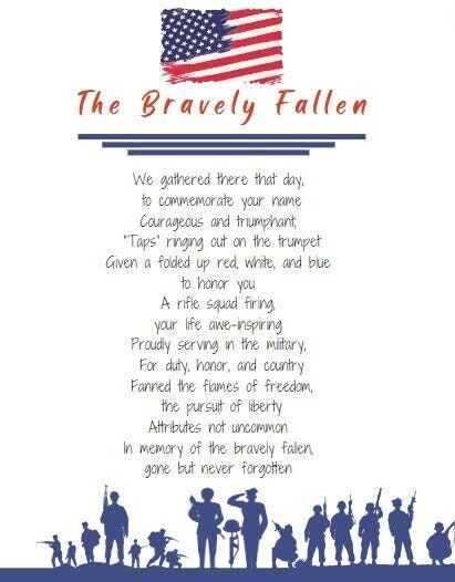 Gone But Not Forgotten Poem Soldier