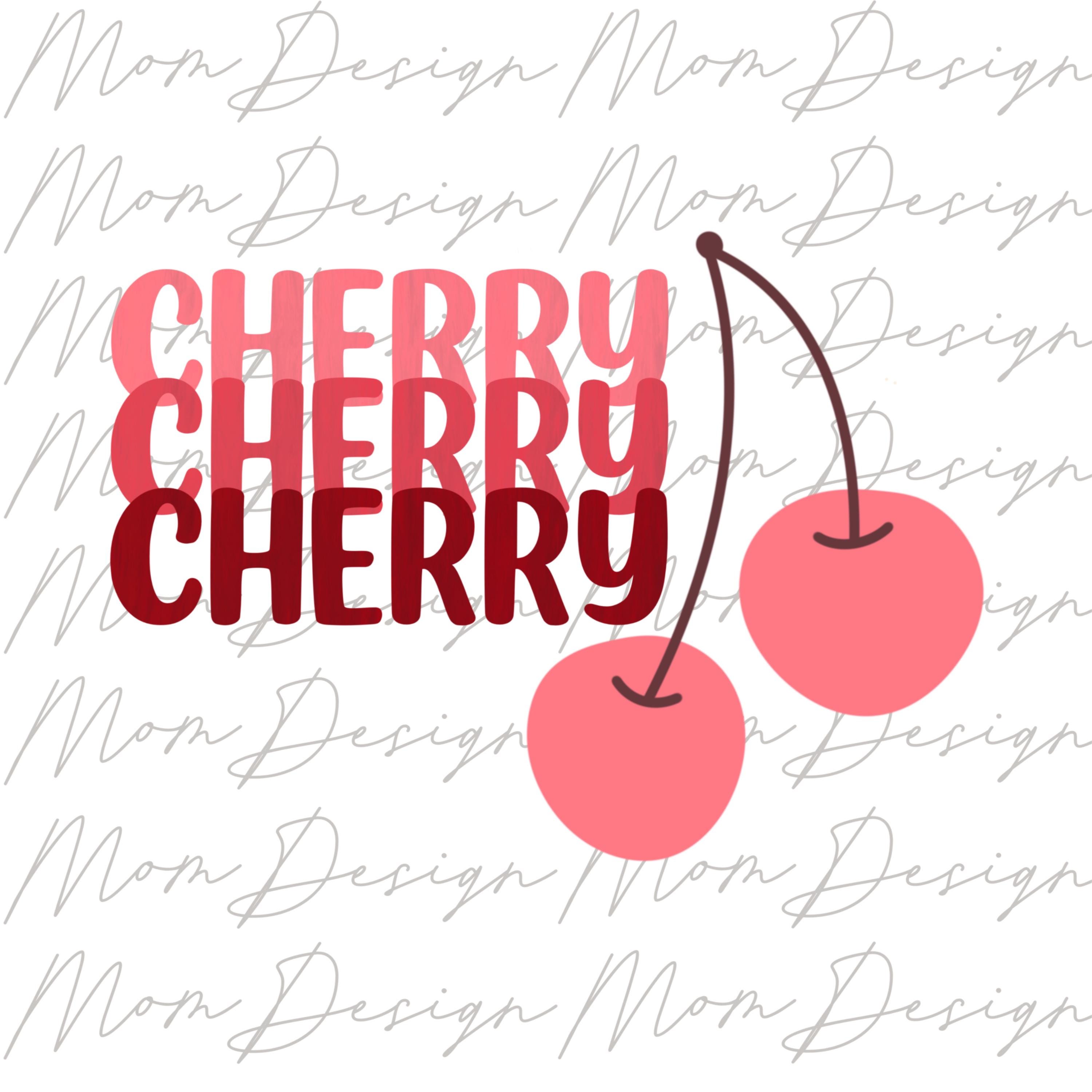 Cherry Bundle Design PNG | Retro Summer Cherries Sublimation for Print ...