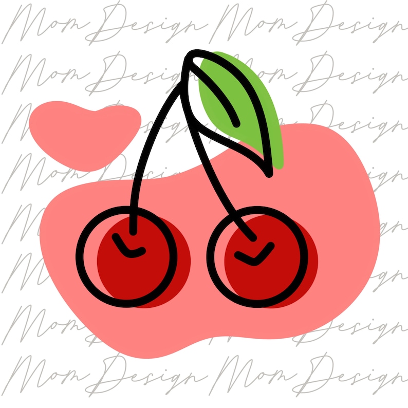Cherry Bundle Design PNG | Retro Summer Cherries Sublimation for Print ...
