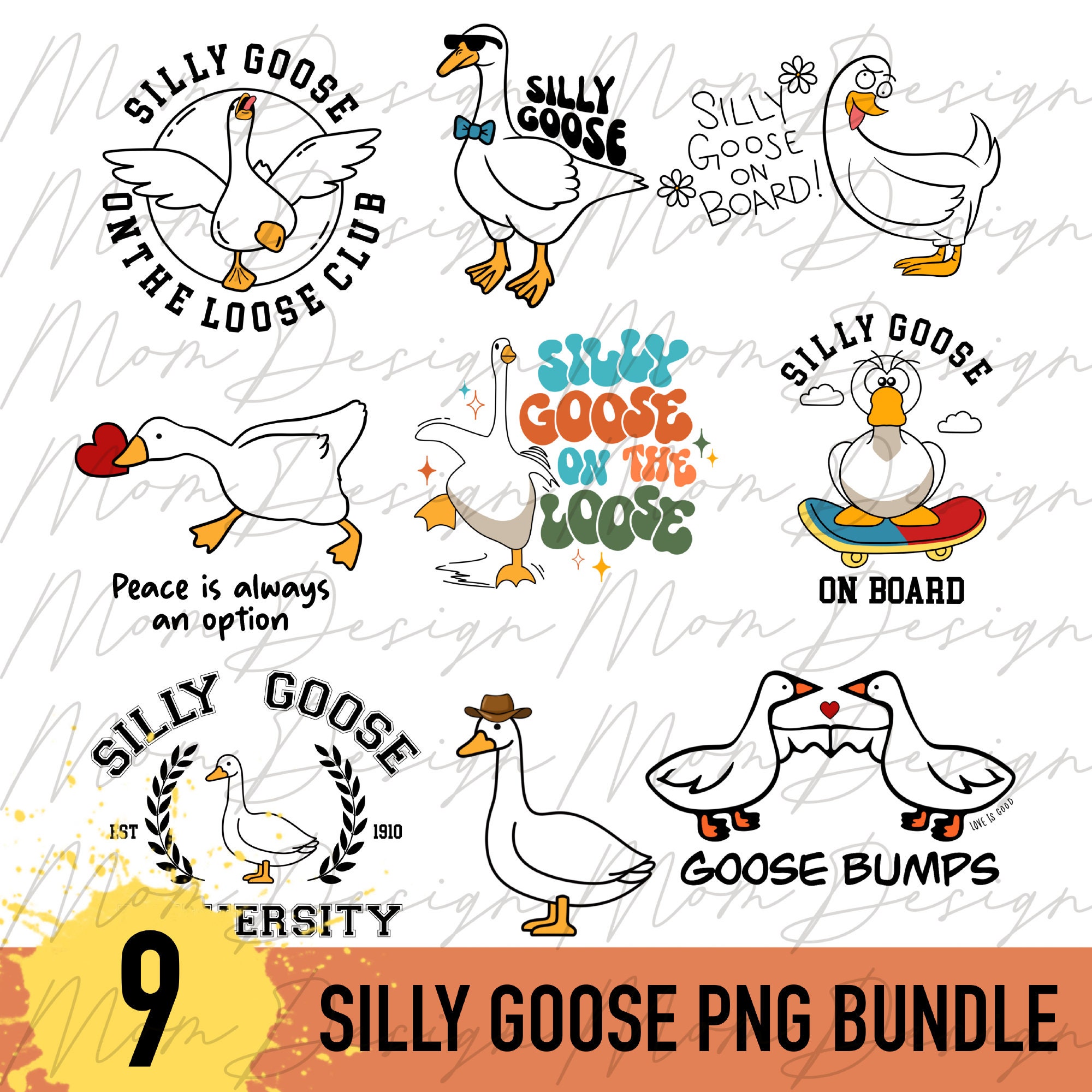 Silly Goose Bundle Design PNG | Funny Silly Goose University ...