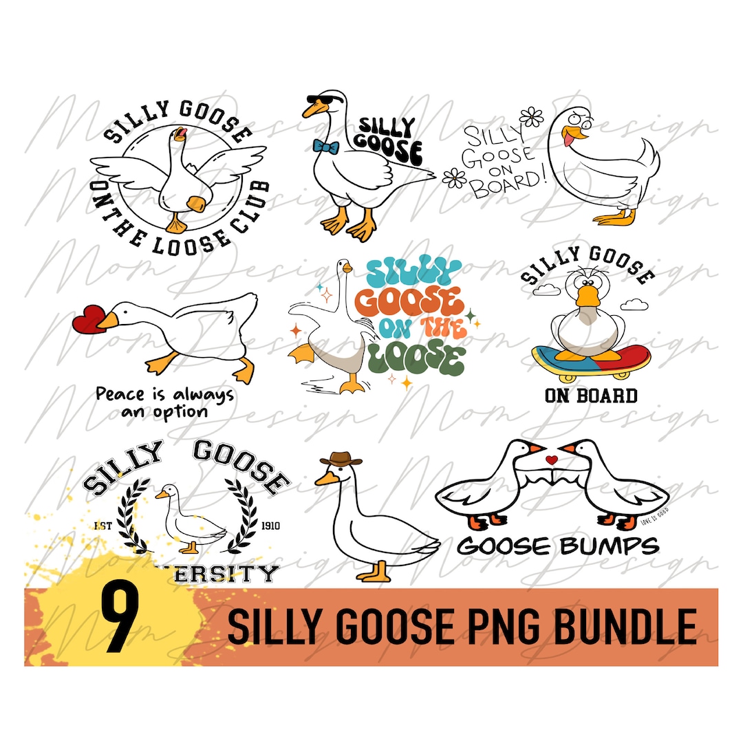 Silly Goose Bundle Design PNG | Funny Silly Goose University ...
