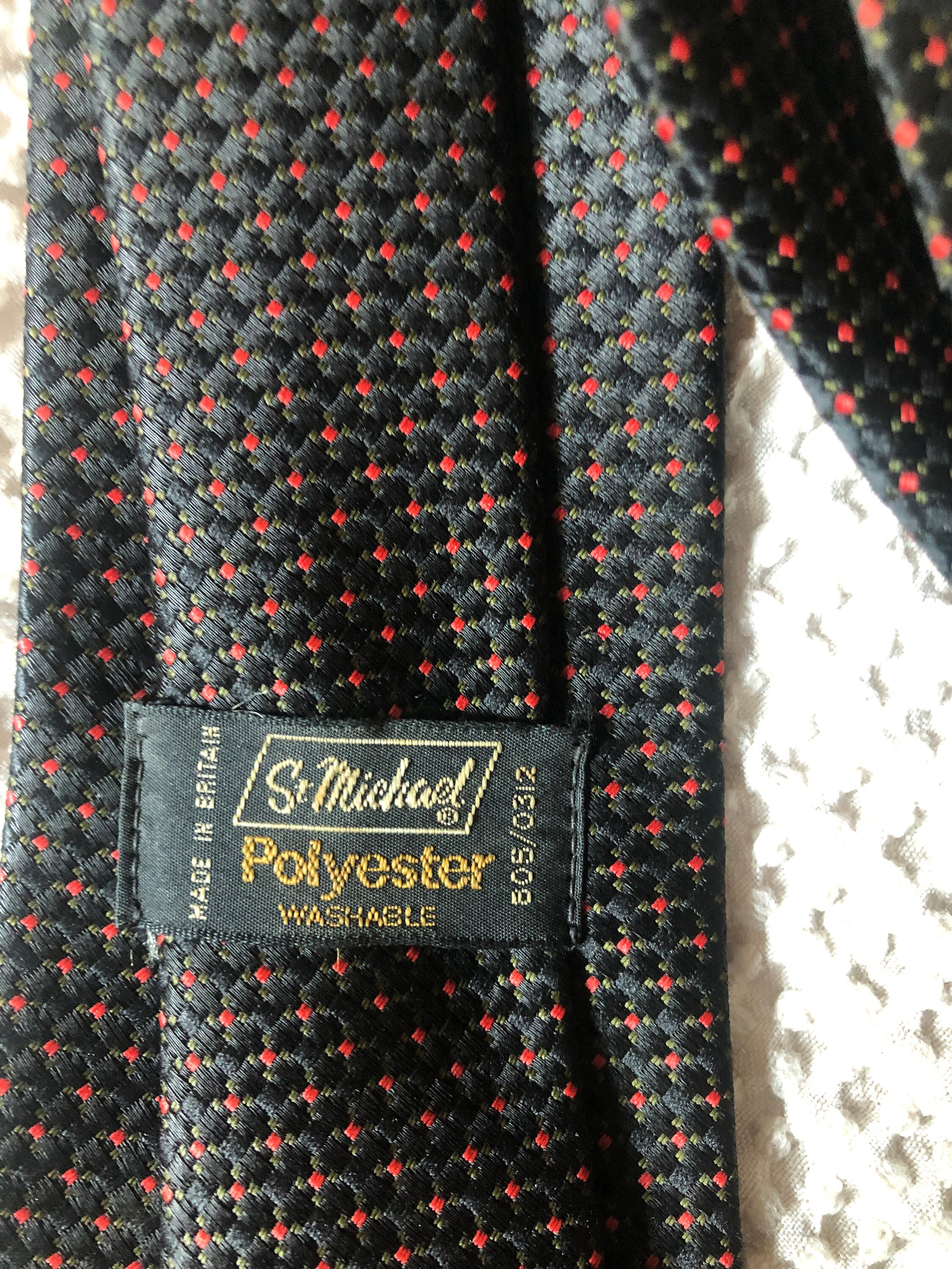 Black and Red Tie - Etsy