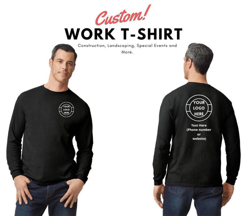 Business T-shirt for Company Uniforms Personalized With Logo T-shirt ...