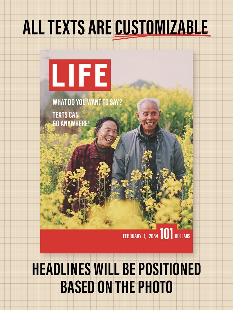 Custom LIFE Magazine Poster (printed Out) - Etsy