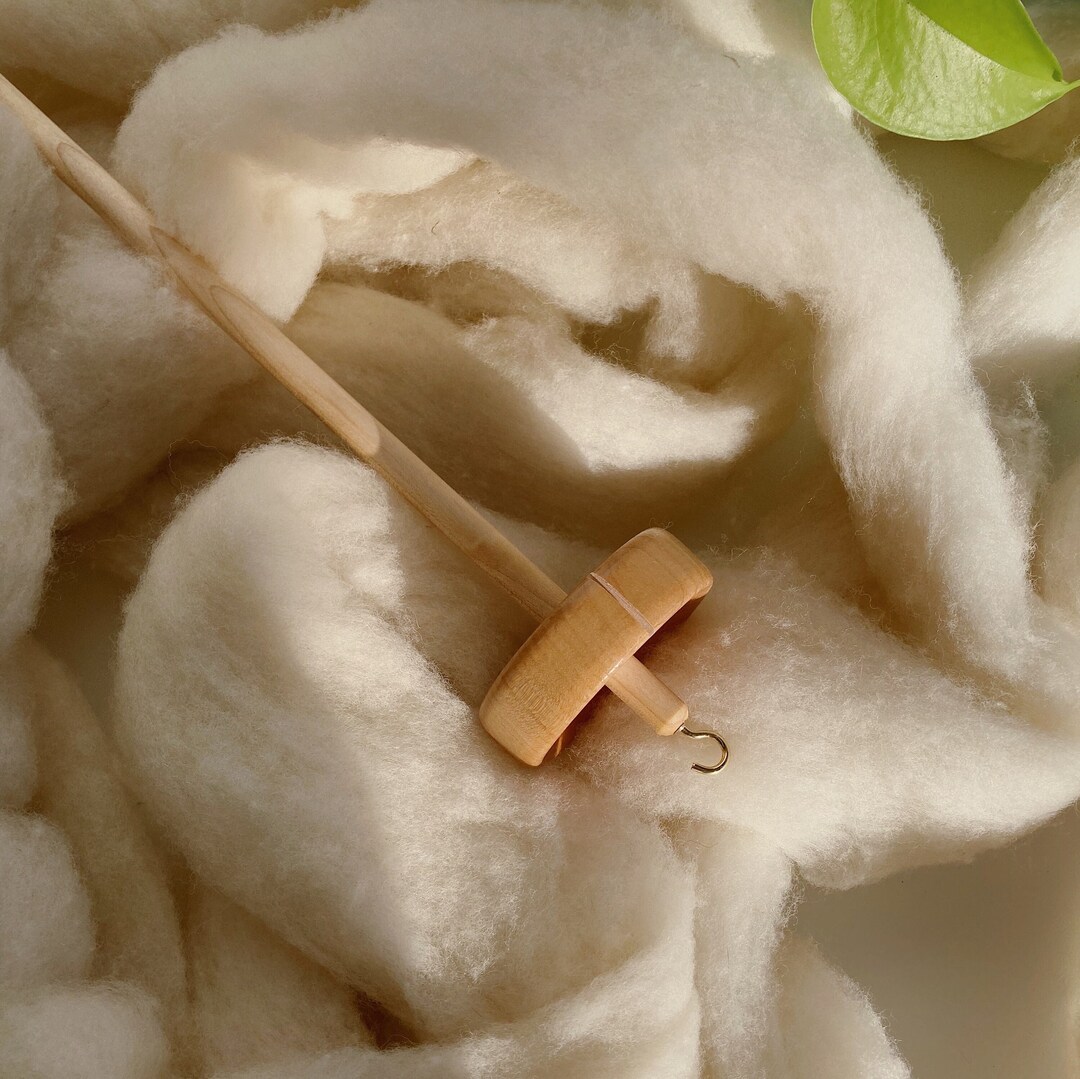 Drop Spindle Spinning Kit Make Your Own Yarn 4 Ounces of American Wool ...