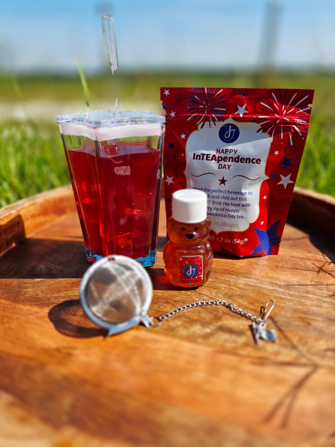 Independence Day Bundle Tea Collection Glass Tumbler Gift Set Hibiscus ...
