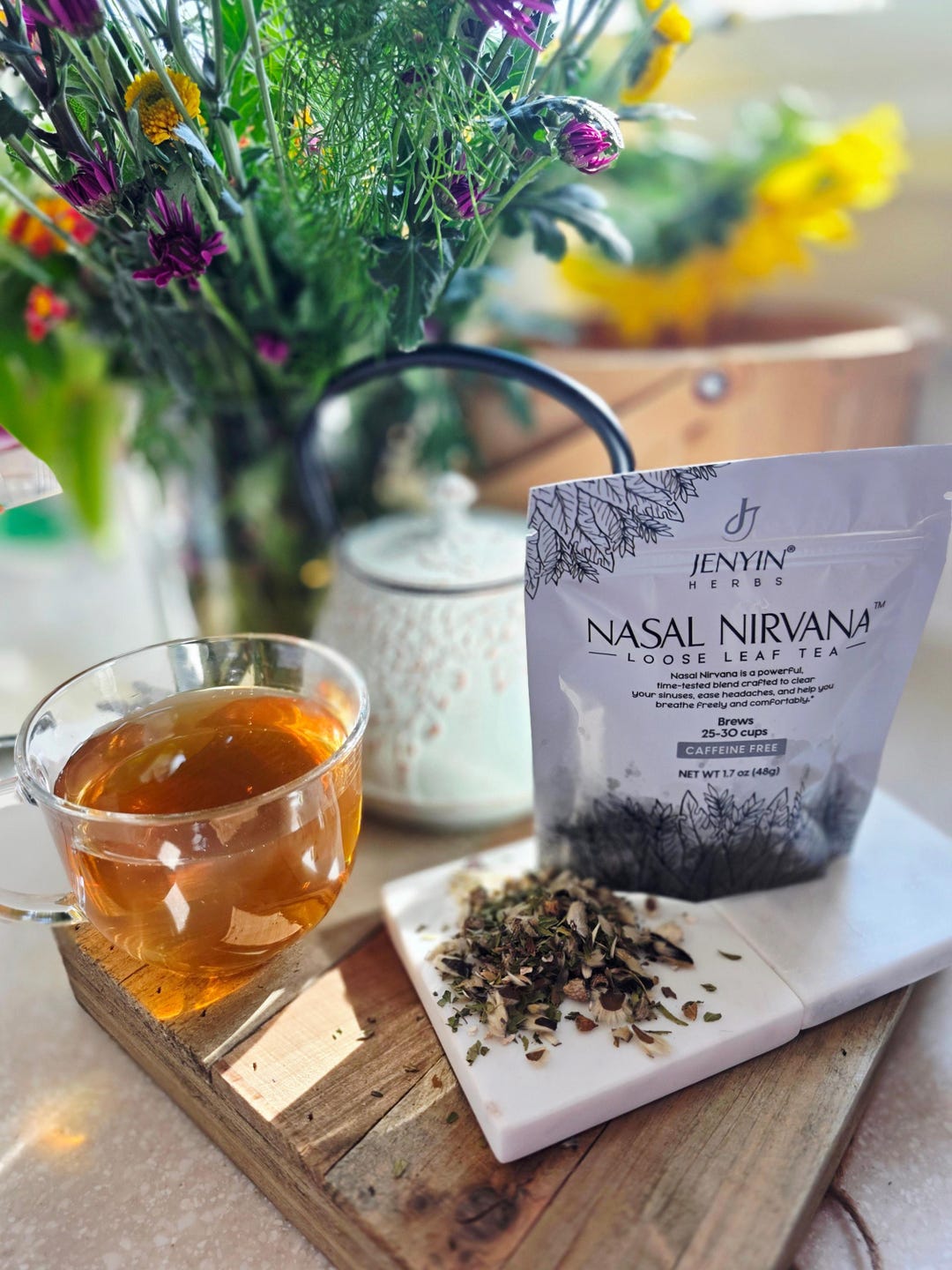 Herbal Sinus Tea Blend Recipe Wellness Drink Natural Remedy Respiratory ...