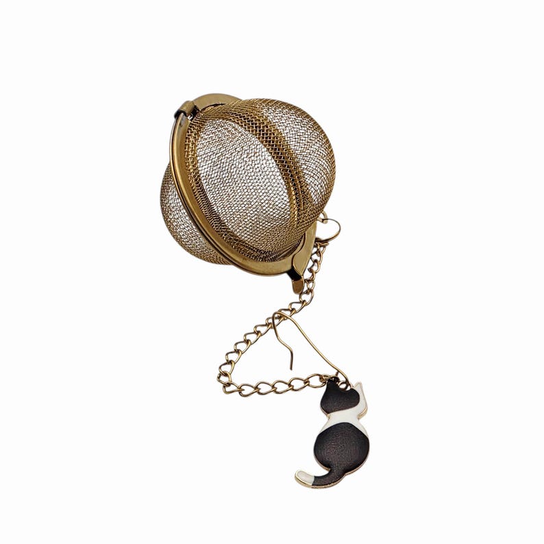 Cat Tea Infuser Mesh Ball Tea Strainer Loose Leaf Tea Steeper Metal ...