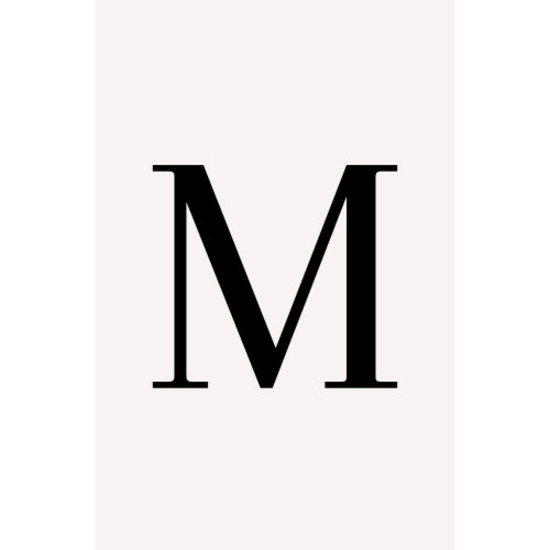 LETTER M POSTER Printable Art Digital Letter M Minimalist - Etsy