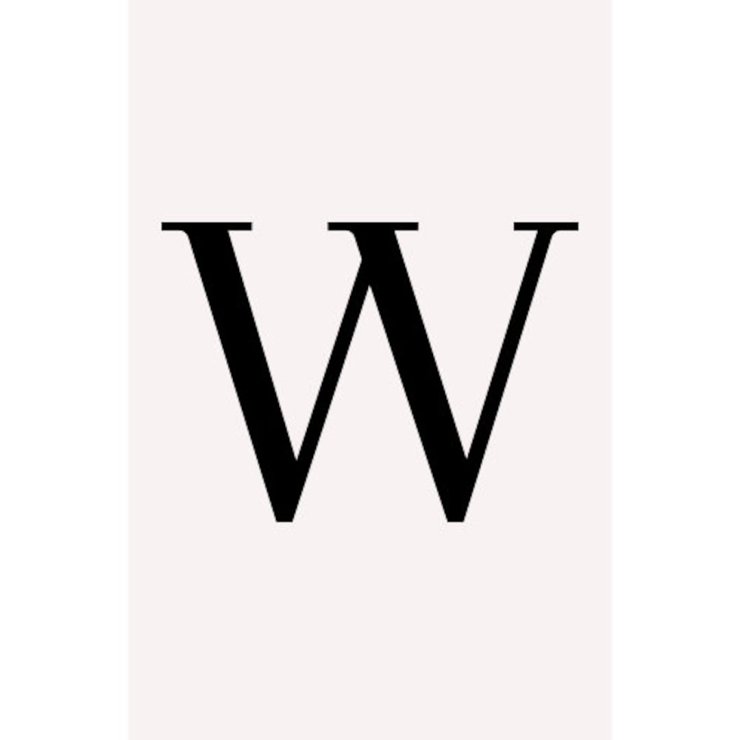 LETTER W POSTER Printable Art Digital Letter W Minimalist - Etsy