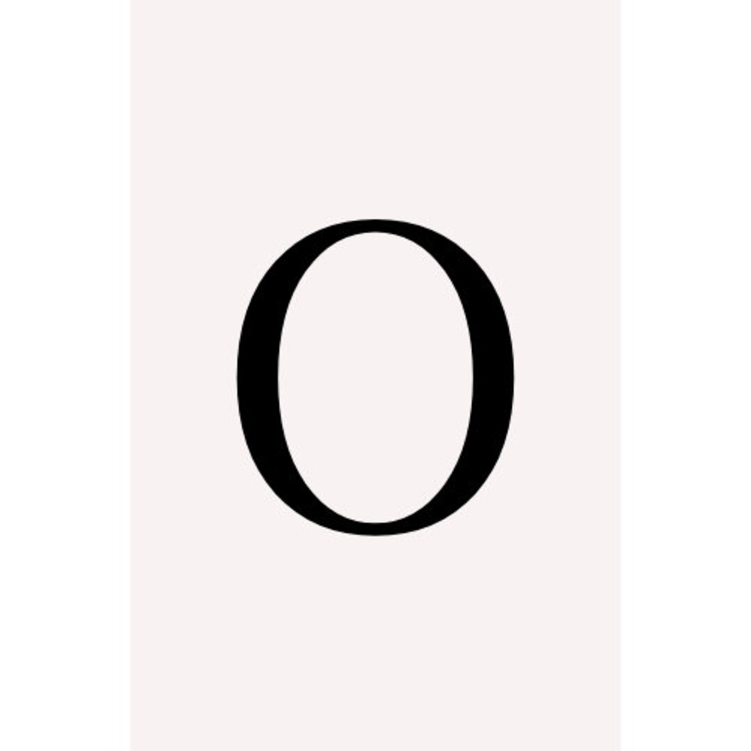 LETTER O POSTER Printable Art Digital Letter O Minimalist - Etsy