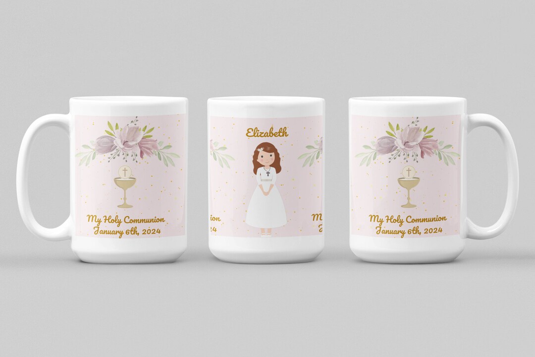 Personalized First Communion Mugs, Confirmation Mugs: Celebrate the ...